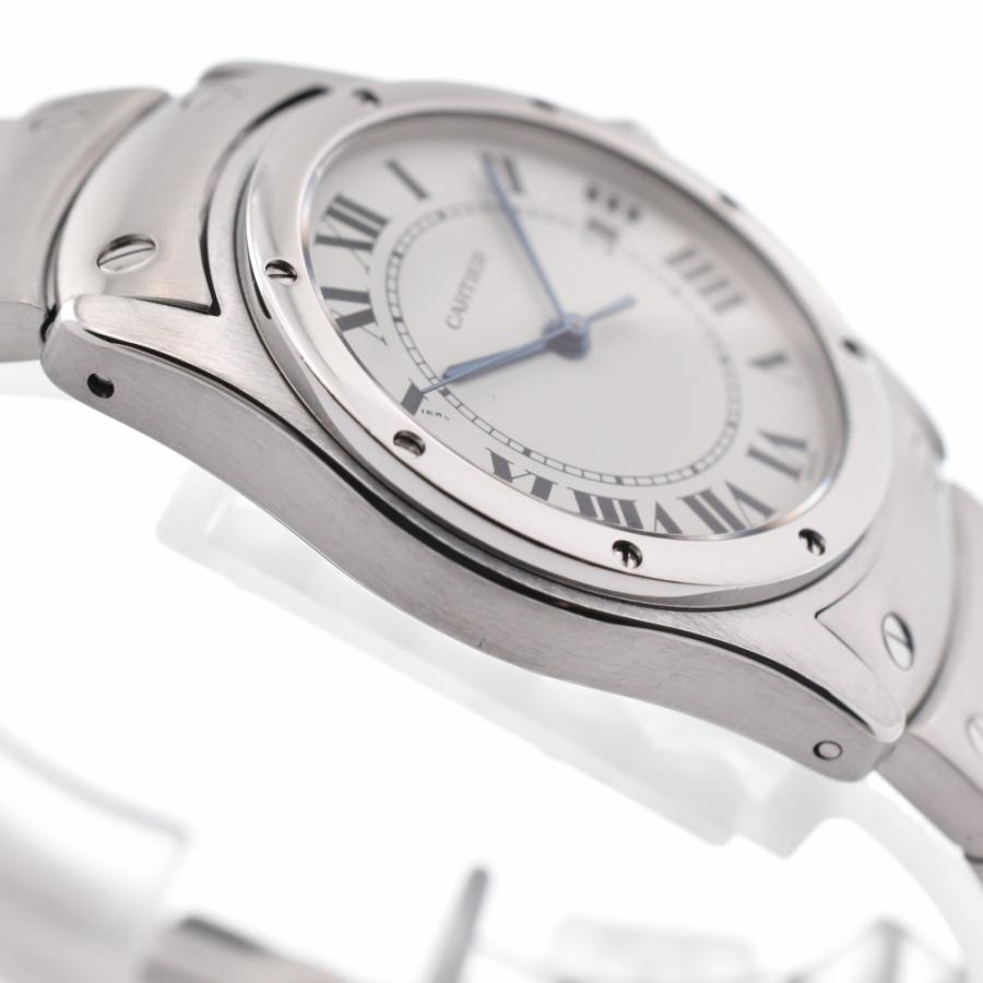 カルティエ CARTIER W20027K1 サントスクーガー MM デイト クォーツ ユニセックス 美品 P#128680 :128680 ...