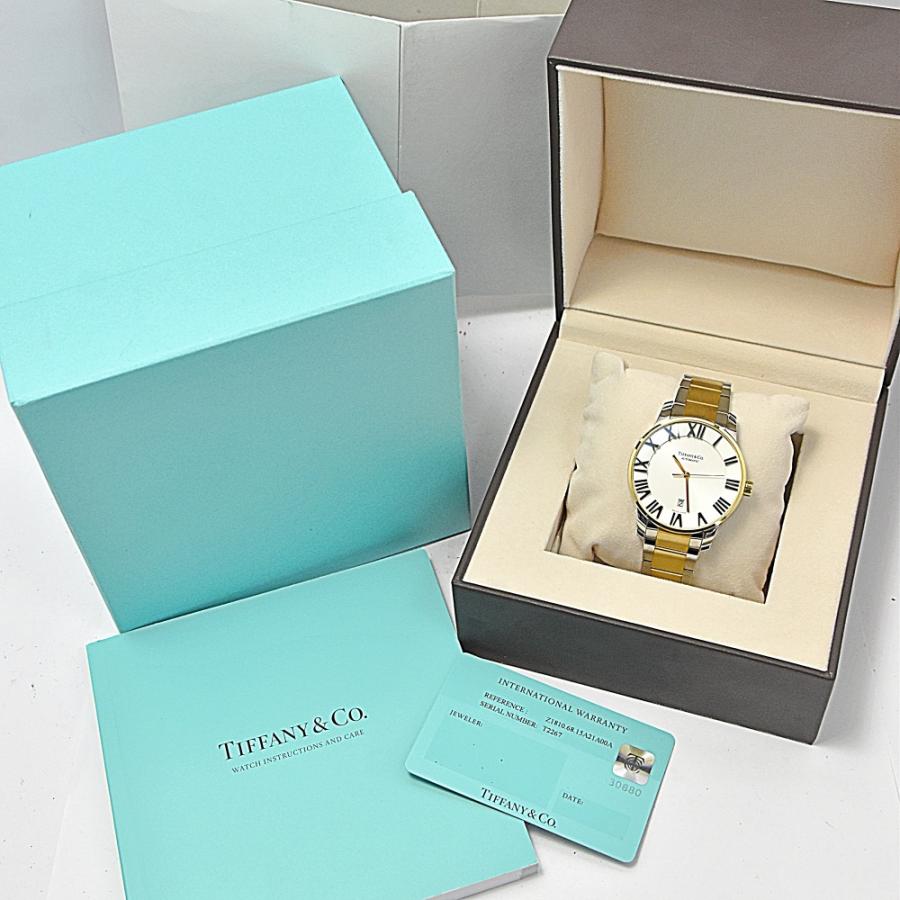 TIFFANY&Co. ティファニー Z1800.68.15A21A00A アトラスドーム SS/K18YG 自動巻き メンズ 美品 箱・保証 ...