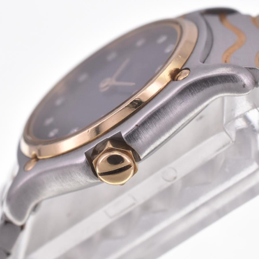 EBEL エベル 1057901 クラシックウェーブ 12Pダイヤ K18YGベゼル クォーツ レディース 良品 K#129276 ...