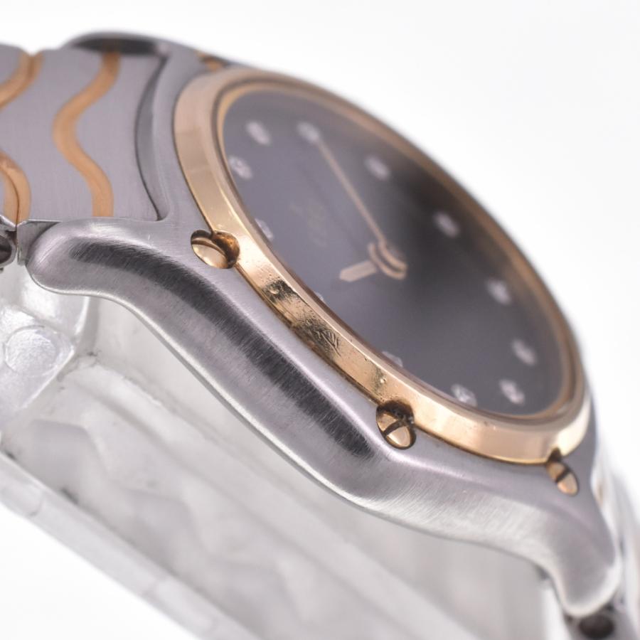 EBEL エベル 1057901 クラシックウェーブ 12Pダイヤ K18YGベゼル クォーツ レディース 良品 K#129276 ...