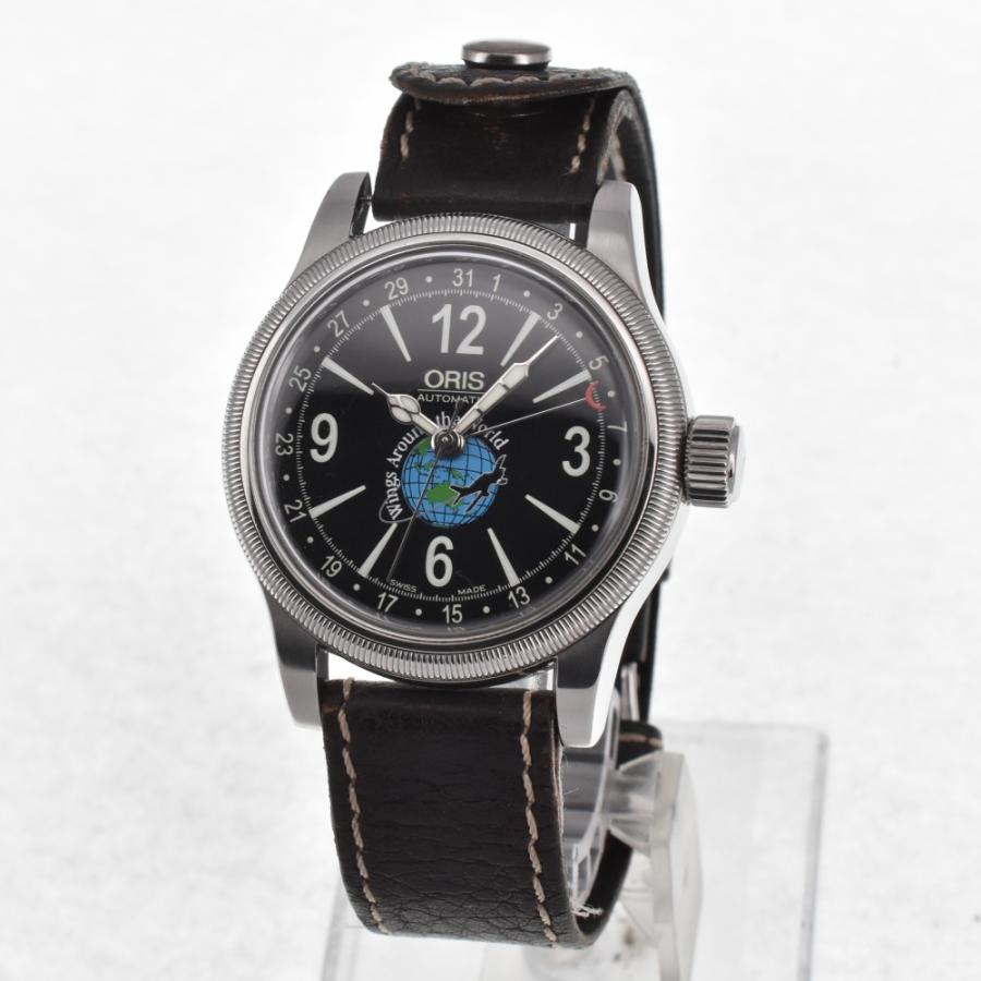 オリス ORIS 654 7543 40 84 LS ビッグクラウン ポインターデイト Wings Around the World II ...