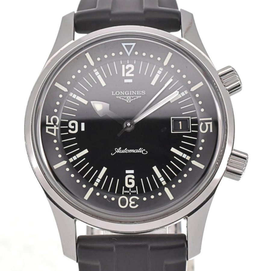 ロンジン LONGINES L3.674.4 レジェンドダイバー デイト 自動巻き メンズ 良品 箱・保証書付き L#129443 : ...