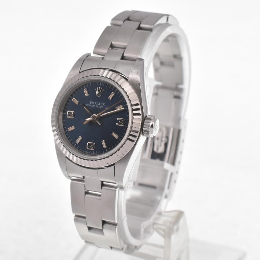 ROLEX ロレックス 67194 オイスターパーペチュアル WGベゼル Cal.2130 自動巻き レディース 良品 内箱付き N ...