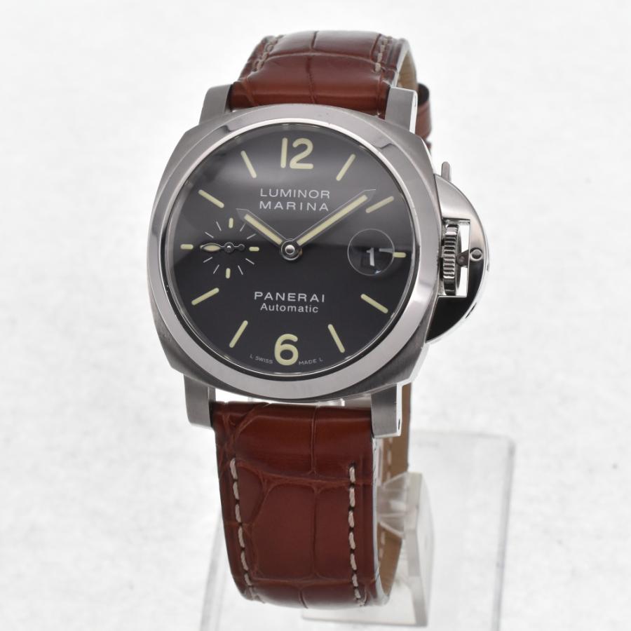 パネライ PANERAI PAM00048 ルミノール マリーナ スモールセコンド デイト 自動巻き メンズ 美品 箱・保証書付き M ...