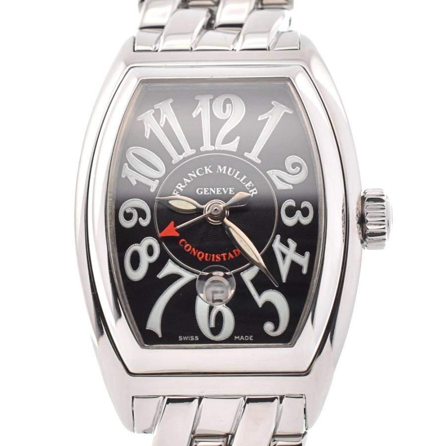 FRANCK MULLER フランクミュラー 8001LSC コンキスタドール デイト 自動巻き レディース 美品 保証書付き R ...