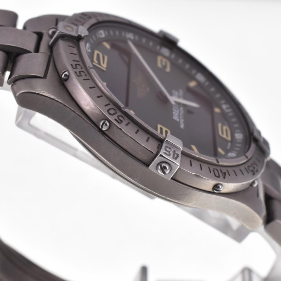 ブライトリング BREITLING E65062 エアロスペース アラーム デュアルタイム チタン クォーツ メンズ 良品 内箱・保証書付き ...