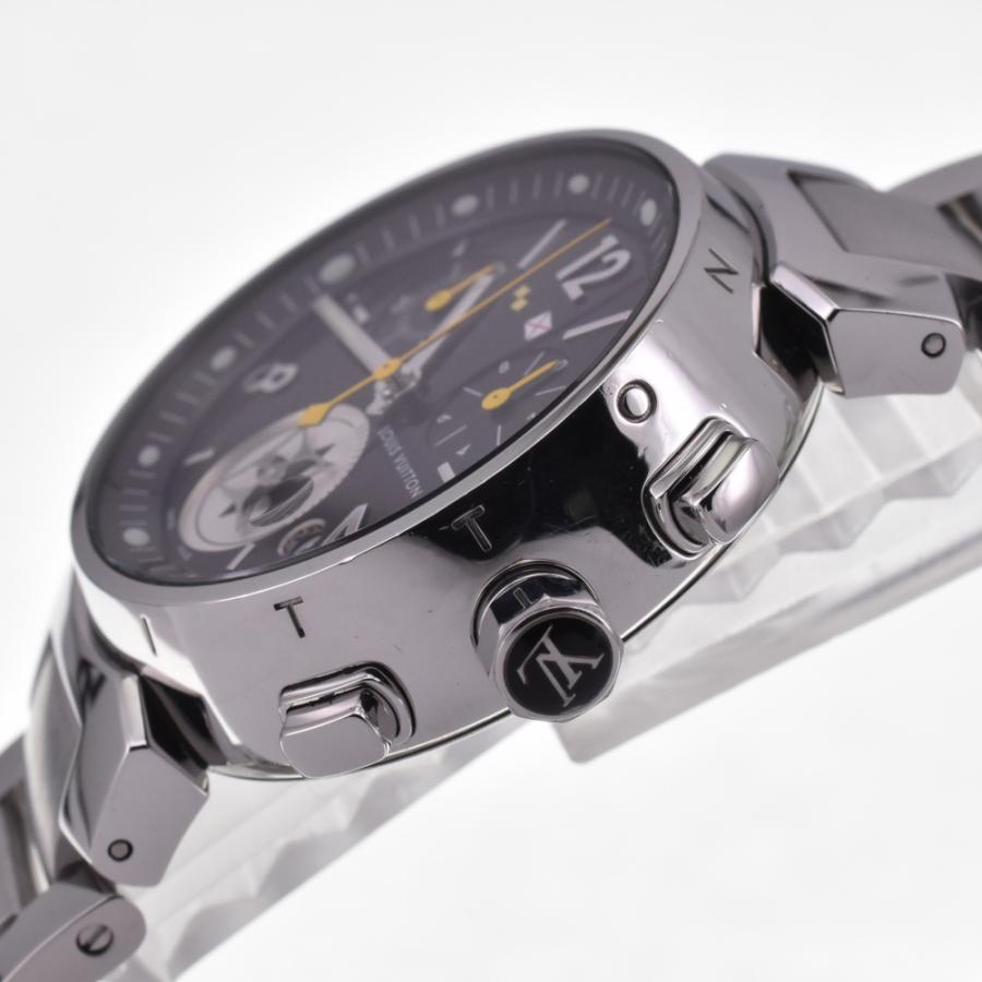 ルイ・ヴィトン LOUIS VUITTON Q132G タンブール ラブリーカップMM クロノグラフ デイト クォーツ レディース 美品 箱 ...