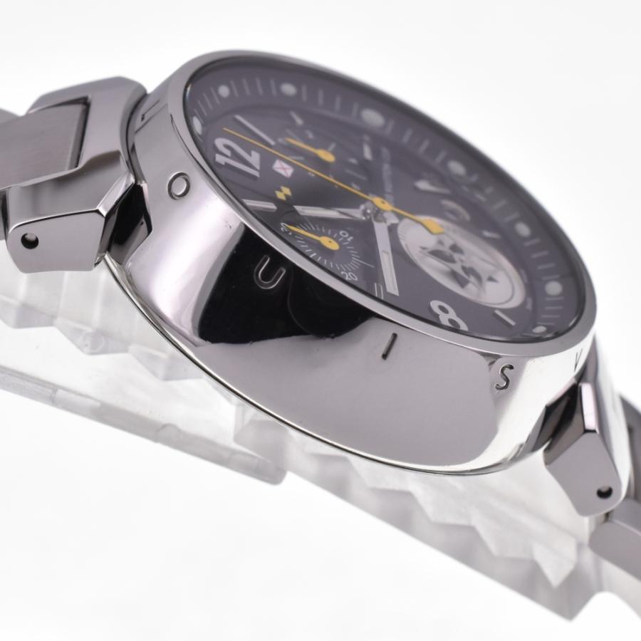 ルイ・ヴィトン LOUIS VUITTON Q132G タンブール ラブリーカップMM クロノグラフ デイト クォーツ レディース 美品 箱 ...