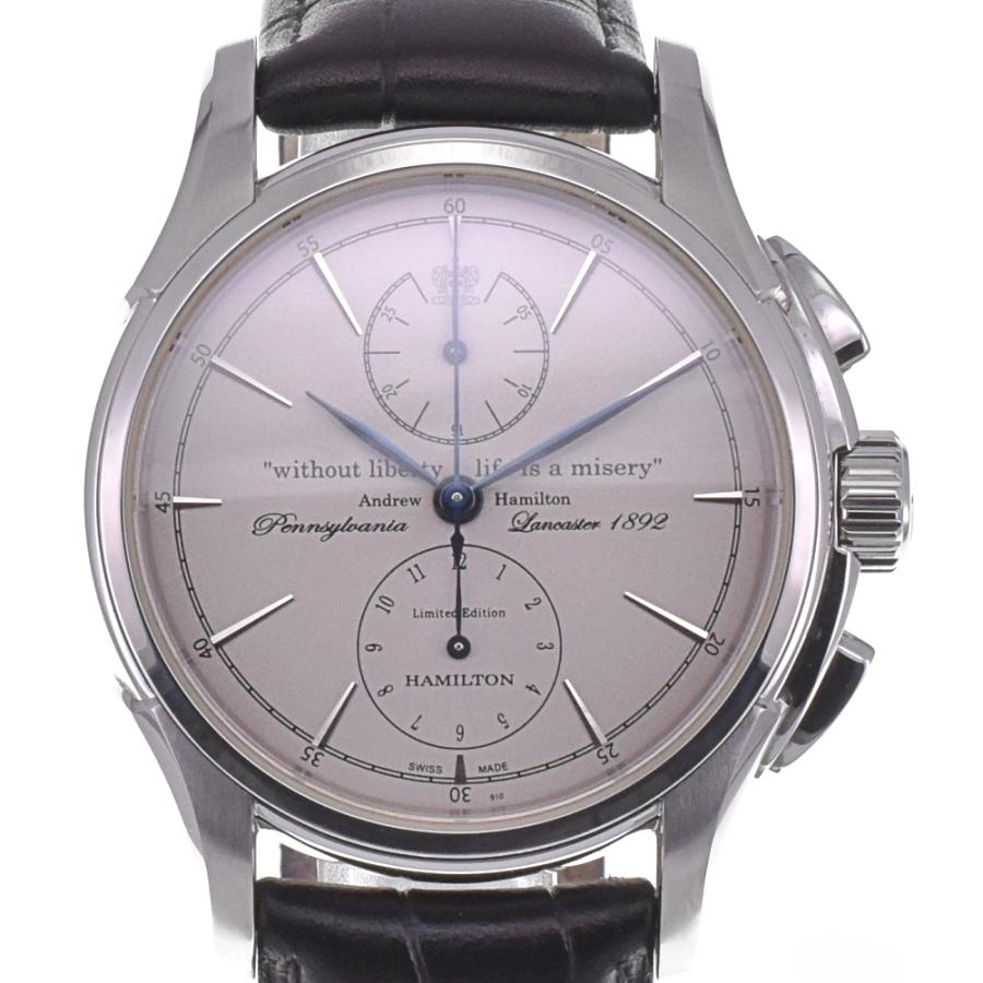 HAMILTON ハミルトン H325660 ジャズマスター スピリット オブ リバティ クロノグラフ 自動巻き メンズ 美品 箱・保証書付き ...