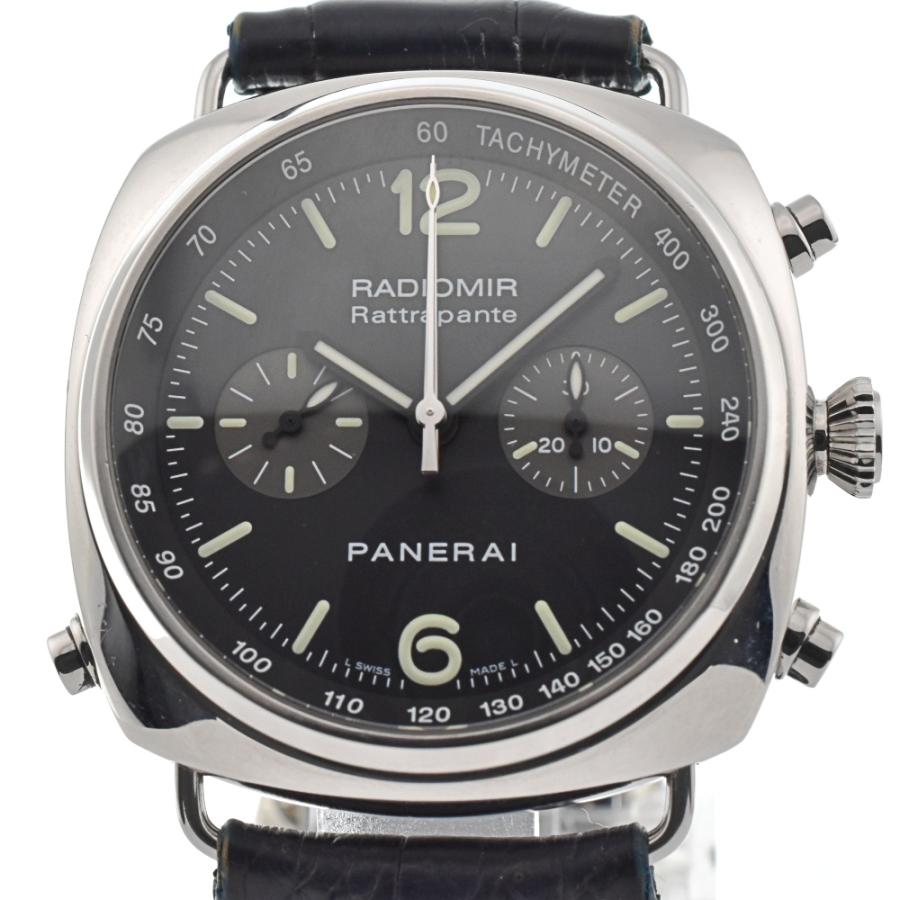 OFFICINE PANERAI パネライ PAM00214 ラジオミール ラトラパンテ クロノグラフ 自動巻き メンズ 美品 H ...