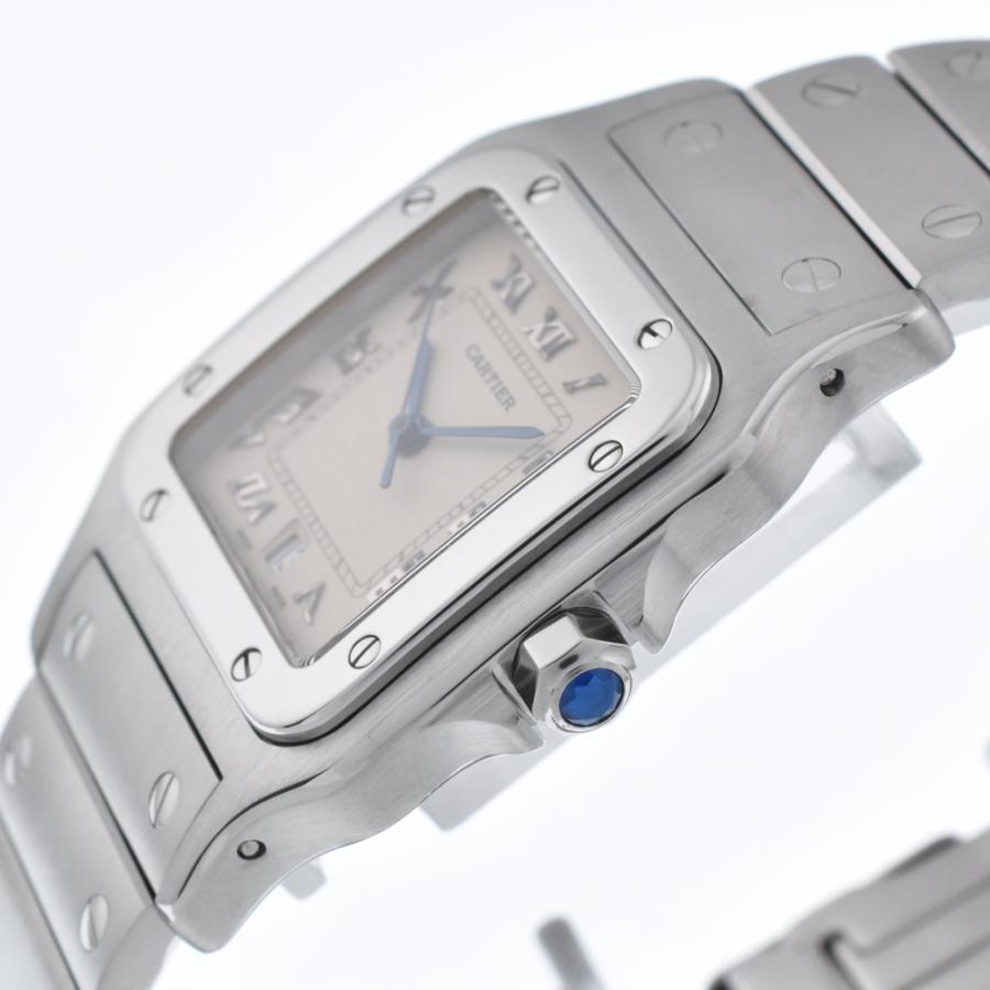 Cartier カルティエ CARTIER W20025D6 サントスガルベ LM デイト クォーツ メンズ 美品 L#131547 ...