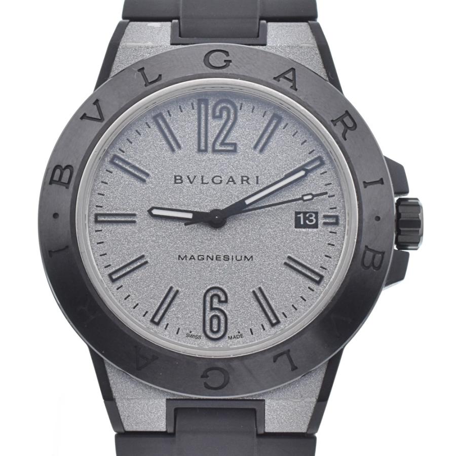 BVLGARI 値下 ブルガリ DG41SMC ディアゴノ マグネシウム デイト 自動巻き メンズ 良品 M#132024 ...