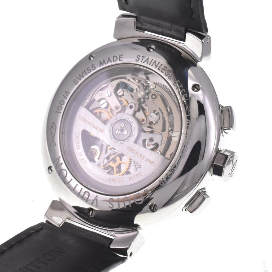 LOUIS VUITTON（ルイ・ヴィトン） 値下 LOUIS VUITTON Q1140 タンブール クロノグラフ LV277 デイト 限定品 自動巻き メンズ 良品 O#132035 ...