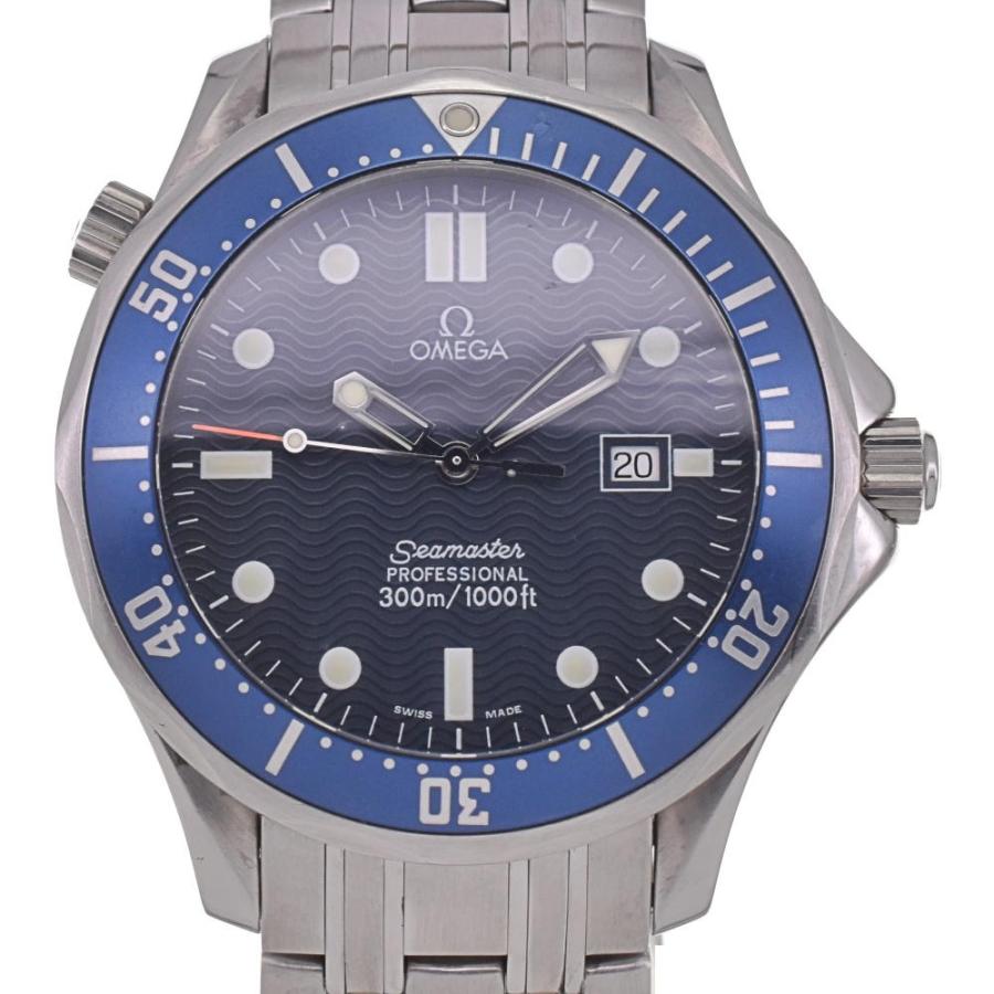 オメガ OMEGA 2541.80 シーマスター 300m デイト クォーツ メンズ 良品 保証書付き M#132133 :132133 ...