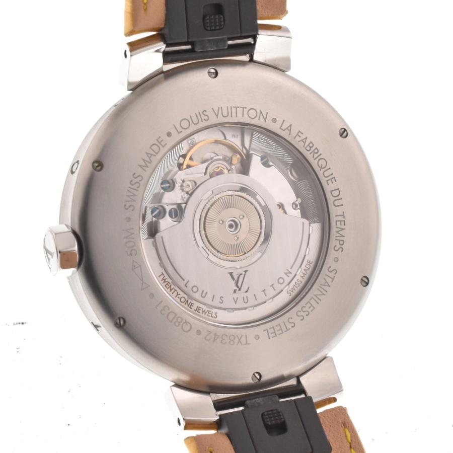 LOUIS VUITTON 値下 ルイ・ヴィトン Q8D31 タンブール ムーン GMT デイト 自動巻き メンズ 美品 箱付き ...