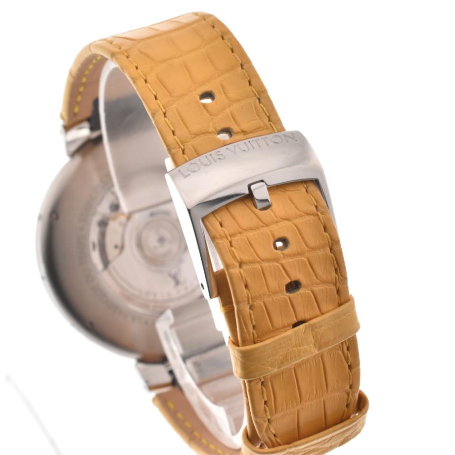 LOUIS VUITTON 値下 ルイ・ヴィトン Q8D31 タンブール ムーン GMT デイト 自動巻き メンズ 美品 箱付き ...