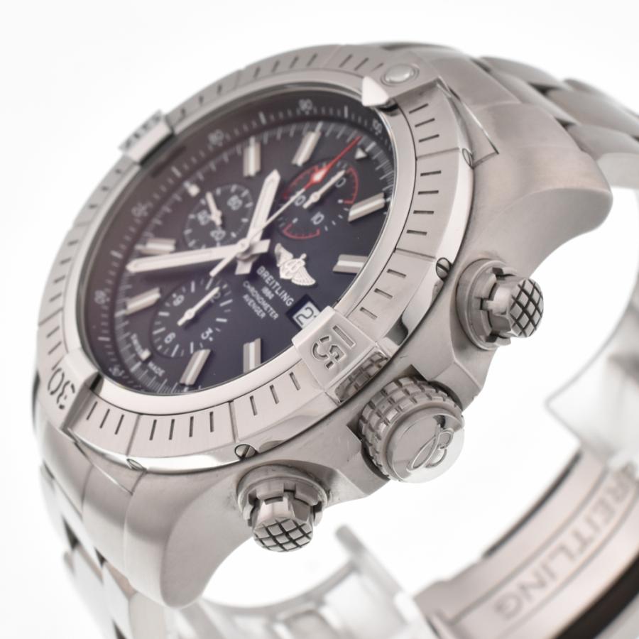 ブライトリング 値下 BREITLING A13375 スーパーアベンジャー クロノグラフ 自動巻き メンズ 美品 箱・保証書付き ...
