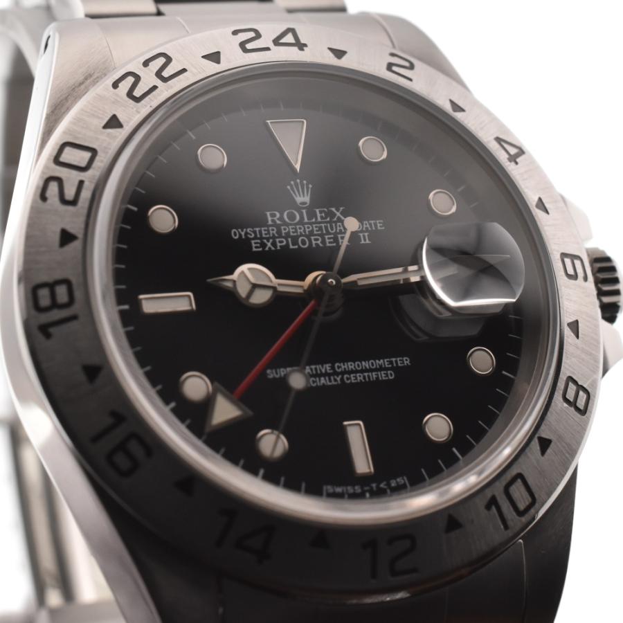 ロレックス ROLEX 16570 ヴィンテージ エクスプローラーII Cal.3185 GMT 自動巻き メンズ 良品 保証書付き A# ...