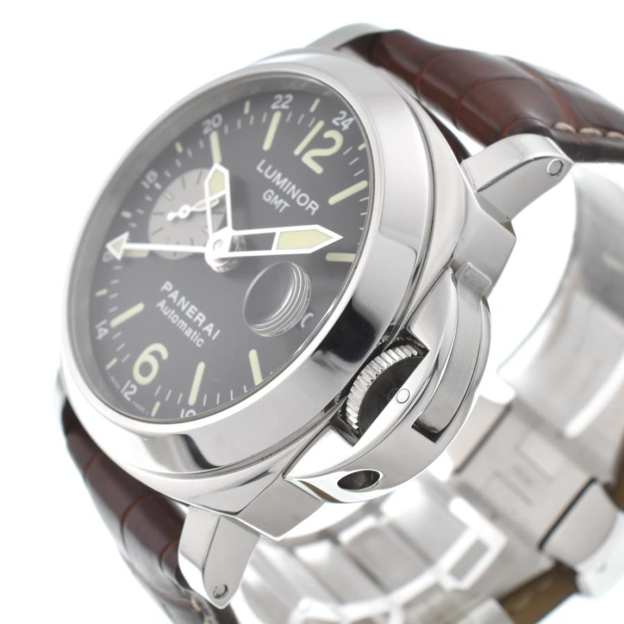 パネライ PANERAI PAM00088 ルミノール GMT アッチャイオ スモールセコンド デイト 自動巻き メンズ 良品 箱・保証書付き ...