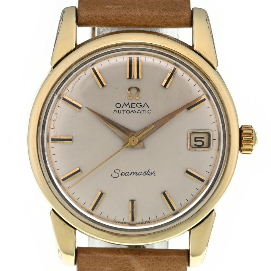 オメガ OMEGA 14762 61 SC ヴィンテージ シーマスター デイト キャップゴールド Cal.562 自動巻き メンズ C# ...