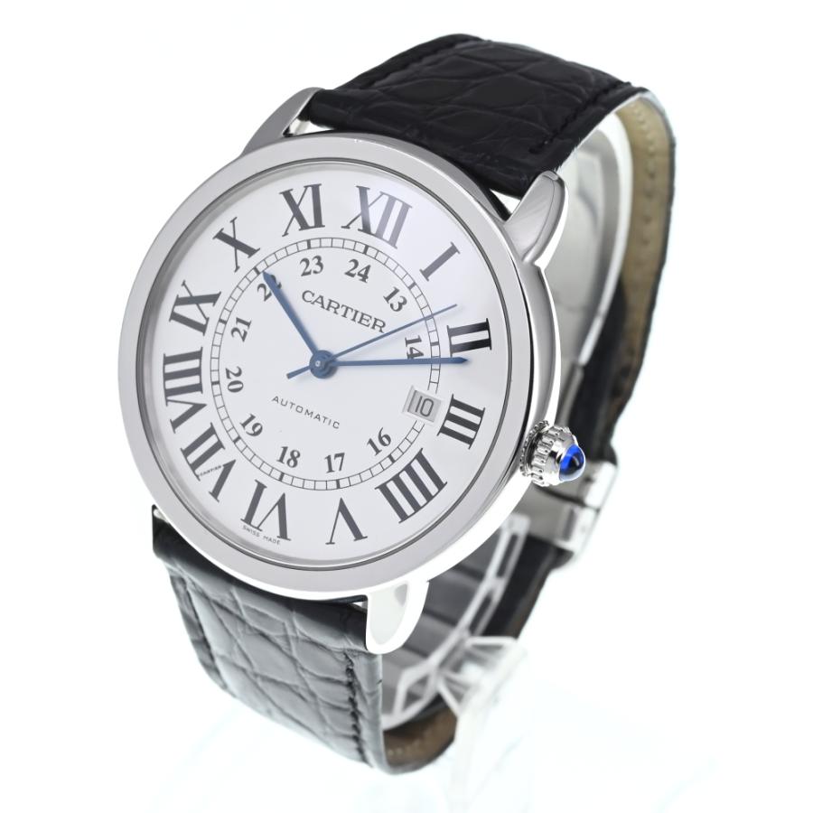 Cartier カルティエ CARTIER W6701010 ロンドソロ XL デイト 自動巻き メンズ 良品 内箱付き A#135609 ...
