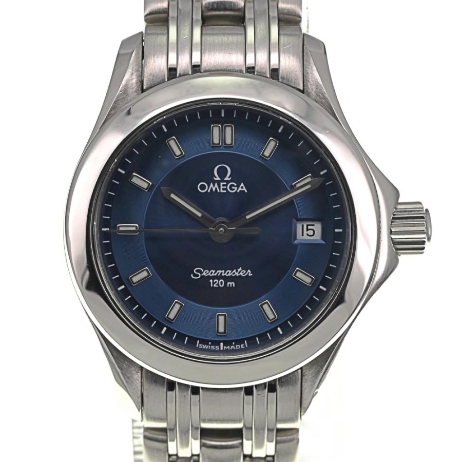 オメガ OMEGA 2581.82 シーマスター 120M デイト クォーツ レディース 美品 保証書付き D#135969 : 135969 ...