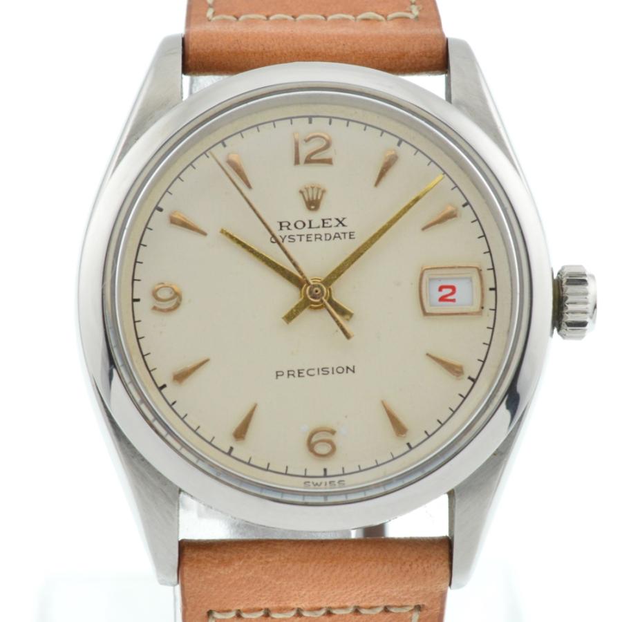 ロレックス ROLEX 6294 ヴィンテージ オイスター デイト プレシジョン Cal.740 手巻き メンズ E#136182 : ...