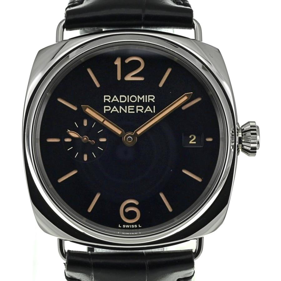 パネライ PANERAI PAM01572 ラジオミール クアランタ スモールセコンド デイト 自動巻き メンズ 美品 箱・保証書付き J# ...