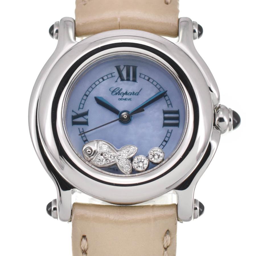 Chopard 値下 ショパール 27/8245-23 ハッピースポーツ ムービングフィッシュ 2P&Fダイヤ クォーツ レディース 美品 N#137810 : aonohappa - 通販 ...