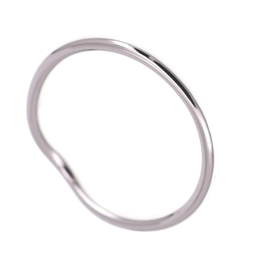 TIFFANY&Co. ティファニー カーブド バンドリング サイズ52/JP12 Pt950 レディース S#138192 ...