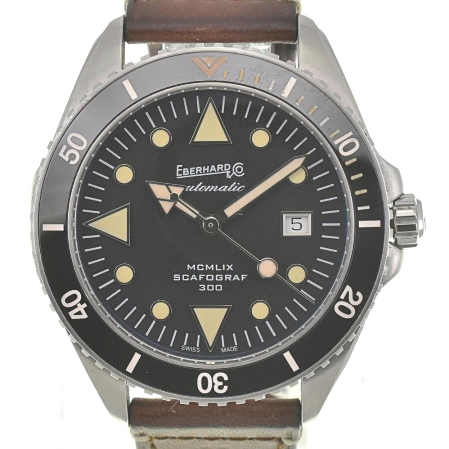 エベラール EBERHARD 41034.VS CP スカフォグラフ 300 MCMLIX デイト 自動巻き メンズ 良品 箱・保証書付き ...