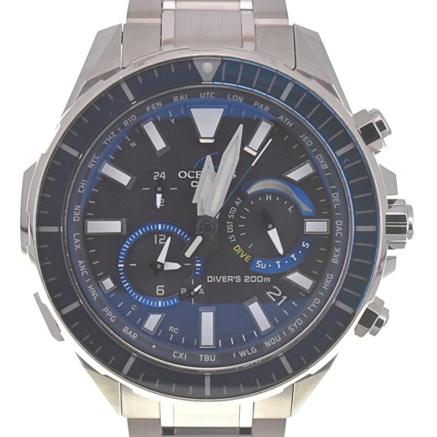 CASIO カシオ OCW-P2000-1AJF オシアナス カシャロ チタン 本格ダイバーズ ソーラー電波 メンズ 良品 I#139577 ...