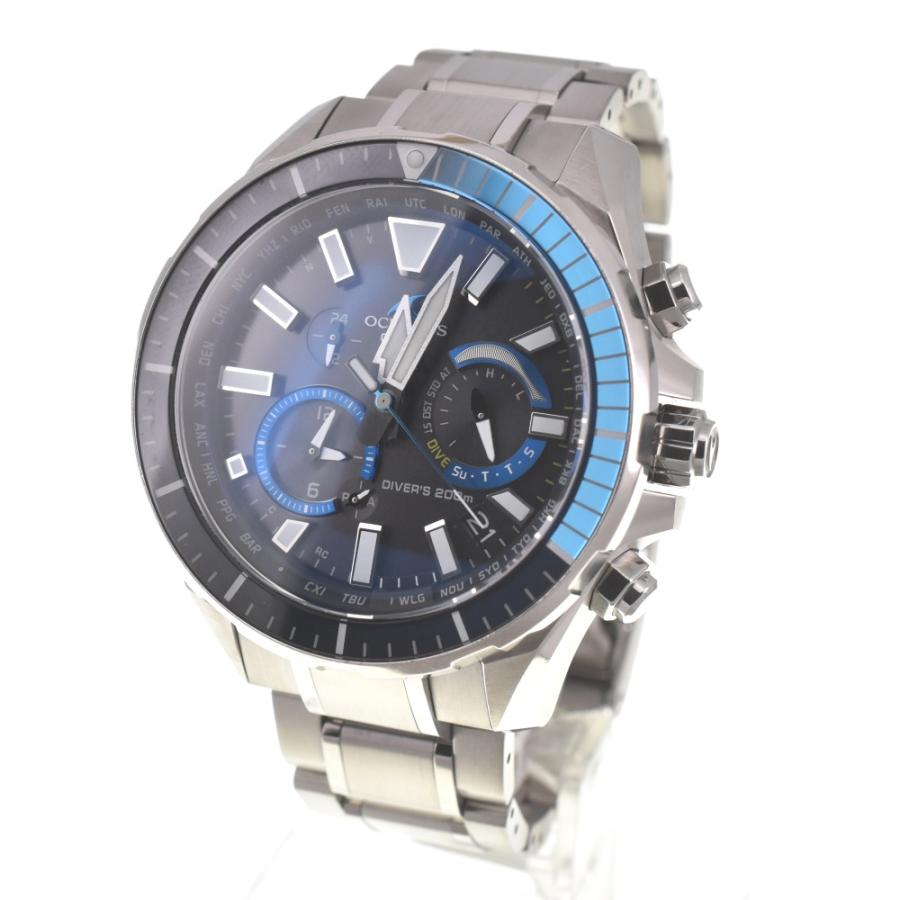 CASIO カシオ OCW-P2000-1AJF オシアナス カシャロ チタン 本格ダイバーズ ソーラー電波 メンズ 良品 I#139577 ...