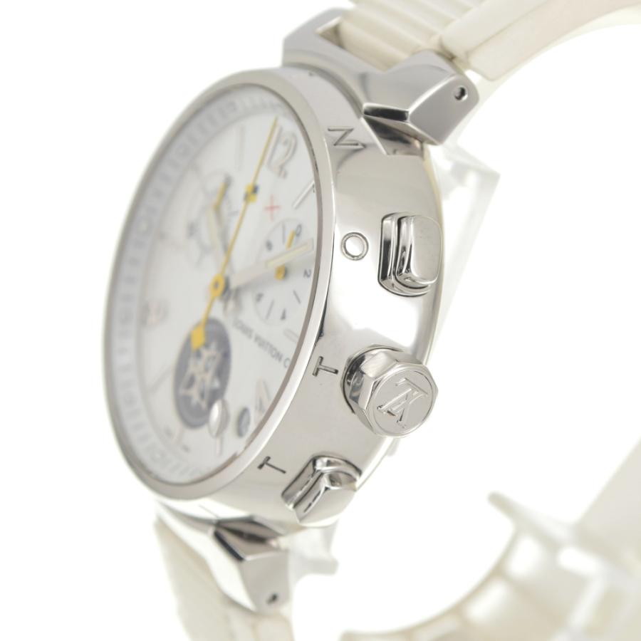 LOUIS VUITTON ルイ・ヴィトン Q11BA タンブール ラブリーカップ クロノグラフ デイト クォーツ メンズ 良品 Q ...