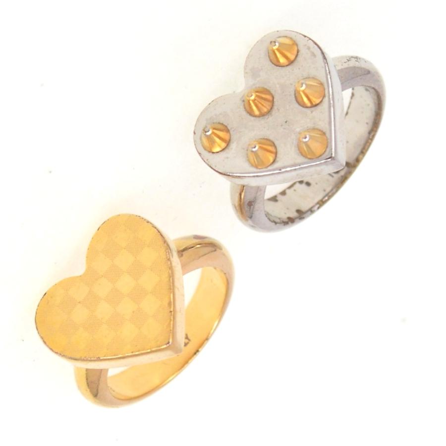 LOUIS VUITTON ルイ・ヴィトン M67107 リング 2個セット バーグス スパイシー バレンタイン サイズ50/JP10 GP メタル レディース S#141209 ...