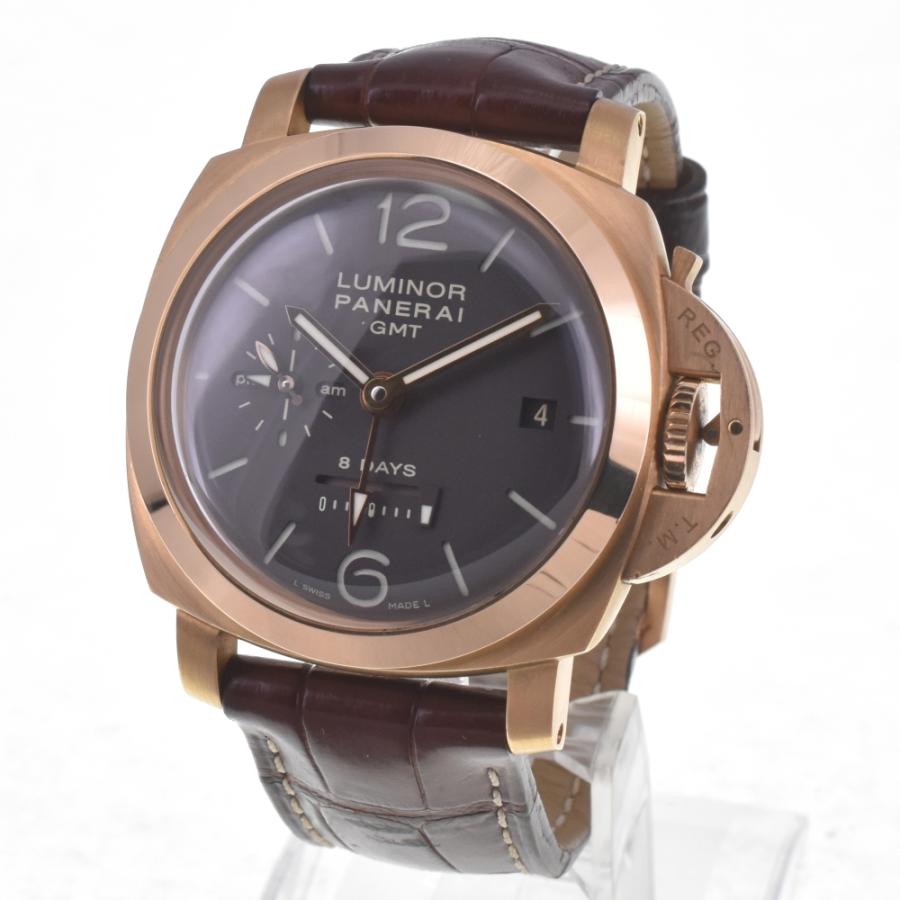 OFFICINE PANERAI パネライ PAM00289 ルミノール1950 8デイズ GMT K18PG/レザー Cal.P2002 ...