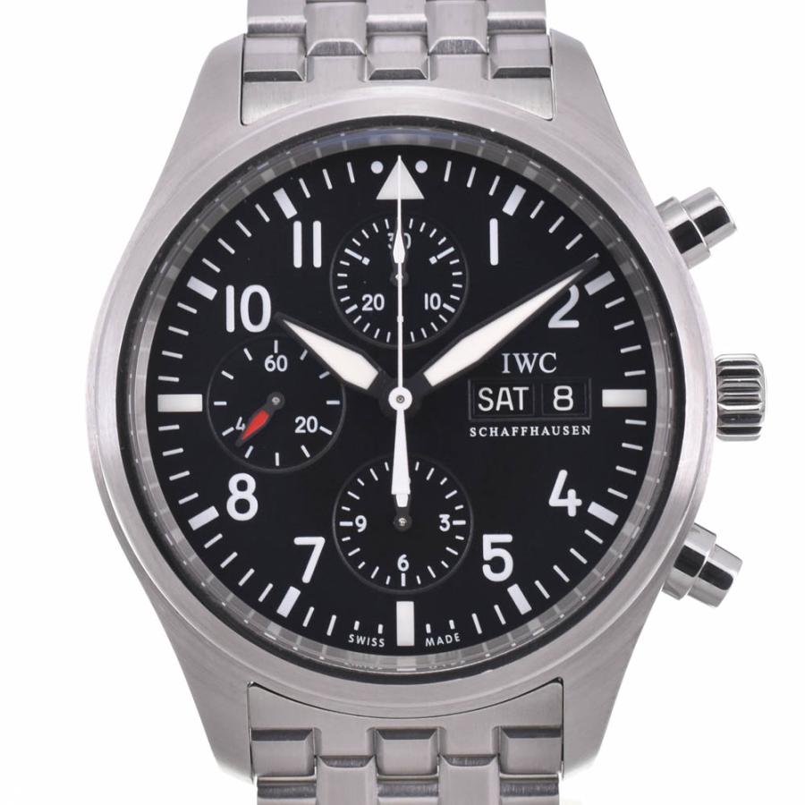 IWC SCHAFFHAUSEN IW371704 パイロットウォッチ クロノグラフ デイデイト 自動巻き メンズ 良品 内箱付き M ...