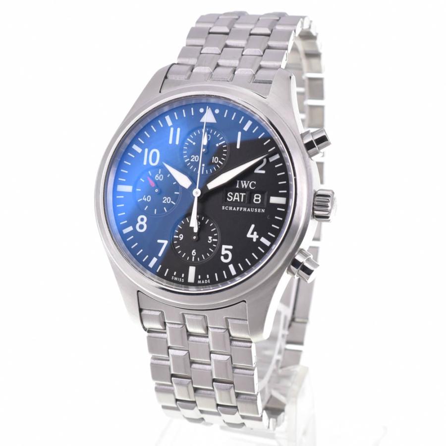 IWC SCHAFFHAUSEN IW371704 パイロットウォッチ クロノグラフ デイデイト 自動巻き メンズ 良品 内箱付き M ...