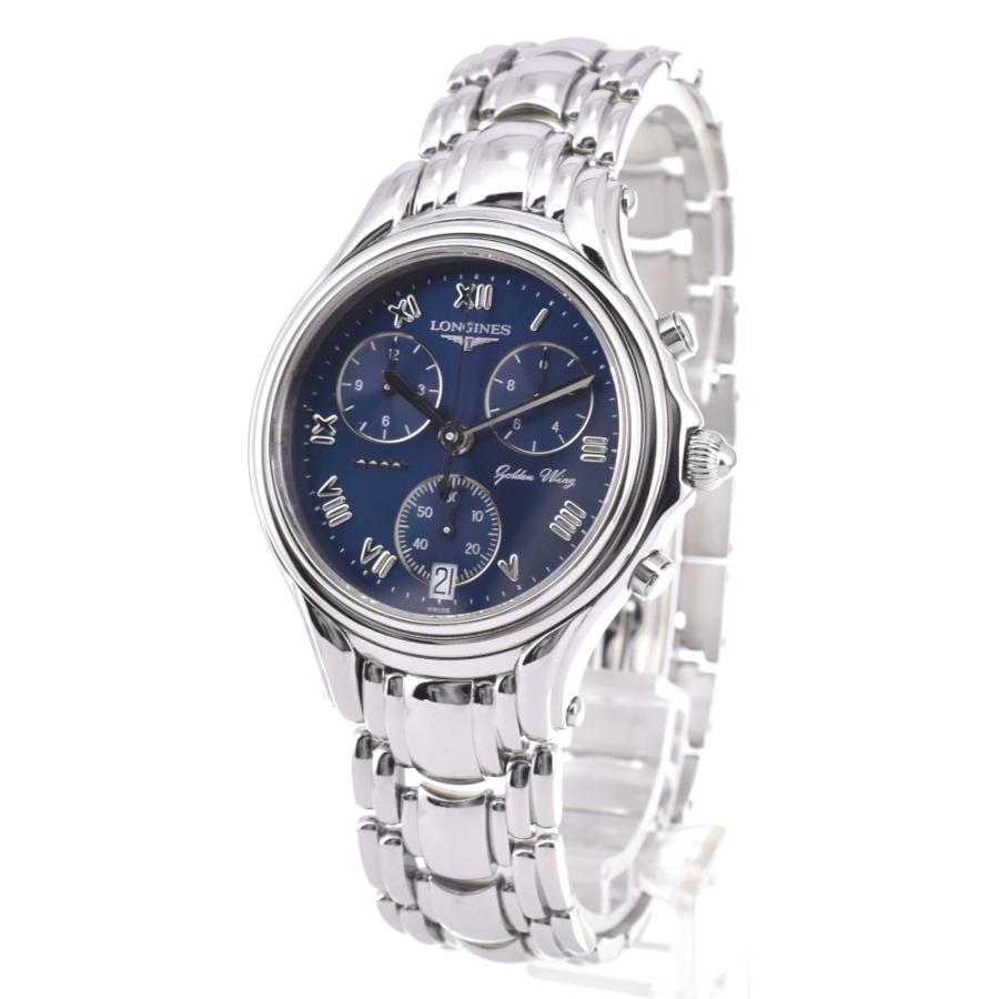 LONGINES（ロンジン） LONGINES L3.610.4 ゴールデンウィング クロノグラフ デイト クォーツ メンズ 良品 N ...