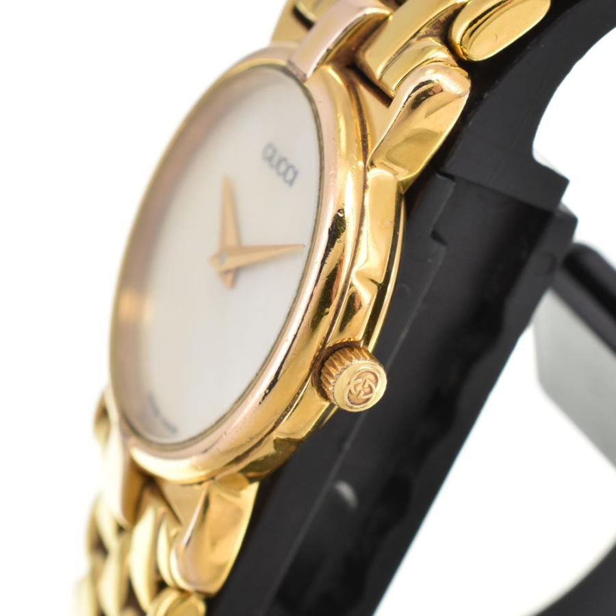 GUCCI（グッチ） GUCCI 3400L GP ホワイト シェル ダイヤル クォーツ レディース R#143786 : aonohappa ...