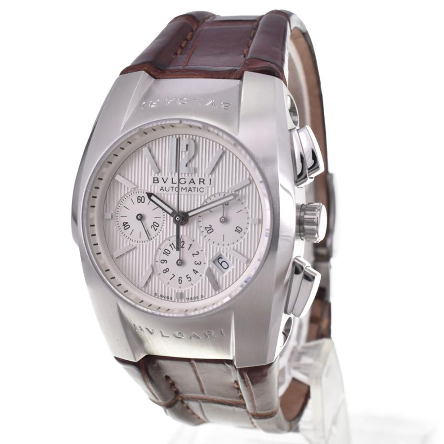 BVLGARI（ブルガリ） BVLGARI EG35SCH エルゴン クロノグラフ デイト 自動巻き ユニセックス 美品 箱・保証書付き S ...