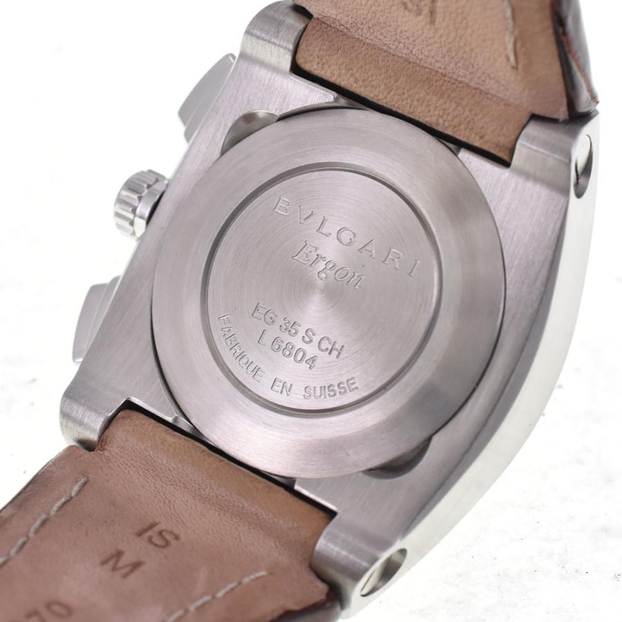 BVLGARI（ブルガリ） BVLGARI EG35SCH エルゴン クロノグラフ デイト 自動巻き ユニセックス 美品 箱・保証書付き S ...