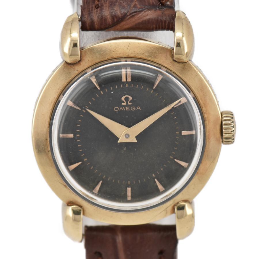 OMEGA（オメガ） 【OMEGA】オメガ デビル 14KYG/レザー Cal.244 手巻き レディース I#98195 ...