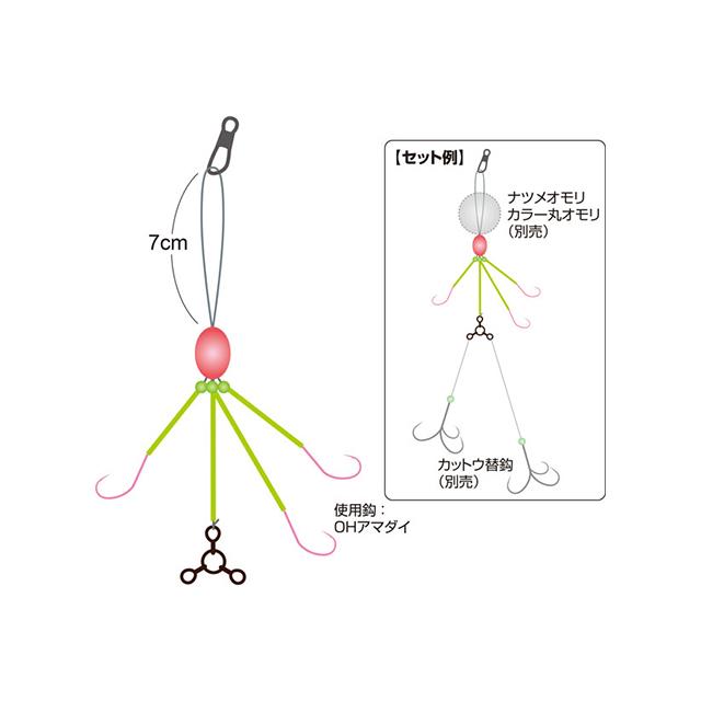 OWNER オーナー(OWNER) ふぐカットウチラシダブル掛け F-6390 針号数12 ハリス号数6 幹糸号数10 カットウフグ フグカットウ 湾フグ : アオリイカ釣具 あおりねっと ...