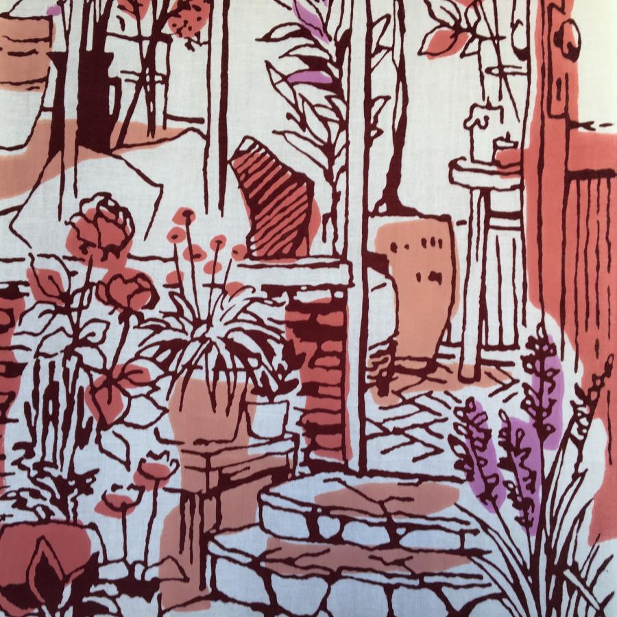 手ぬぐい「ガーデン/梨園染（細川染）」（粋・花・flower） : Gocha青山茶舗 - 通販 - Yahoo!ショッピング