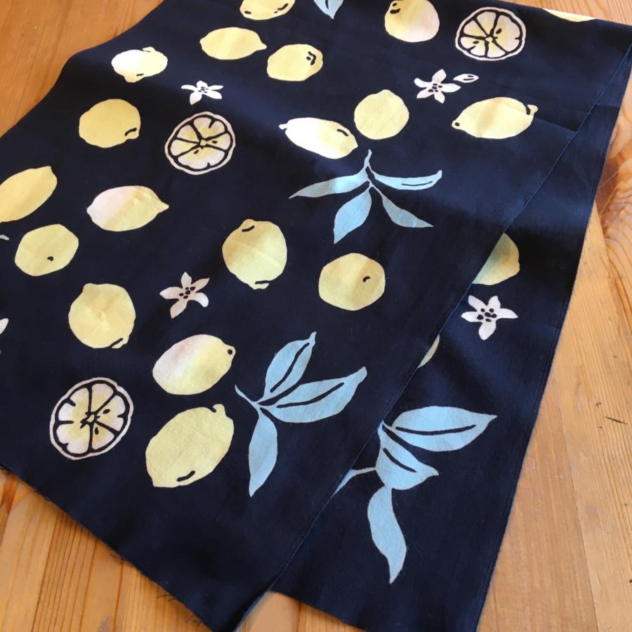 手ぬぐい「レモン（檸檬）/梨園染」(粋・小紋・パターン・lemon) : Gocha青山茶舗 - 通販 - Yahoo!ショッピング