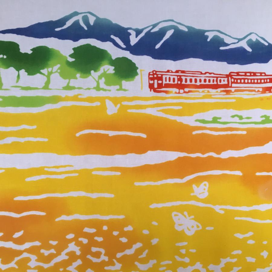 手ぬぐい「菜の花列車/梨園染」（春・菜の花・粋・昭和レトロ） : Gocha青山茶舗 - 通販 - Yahoo!ショッピング