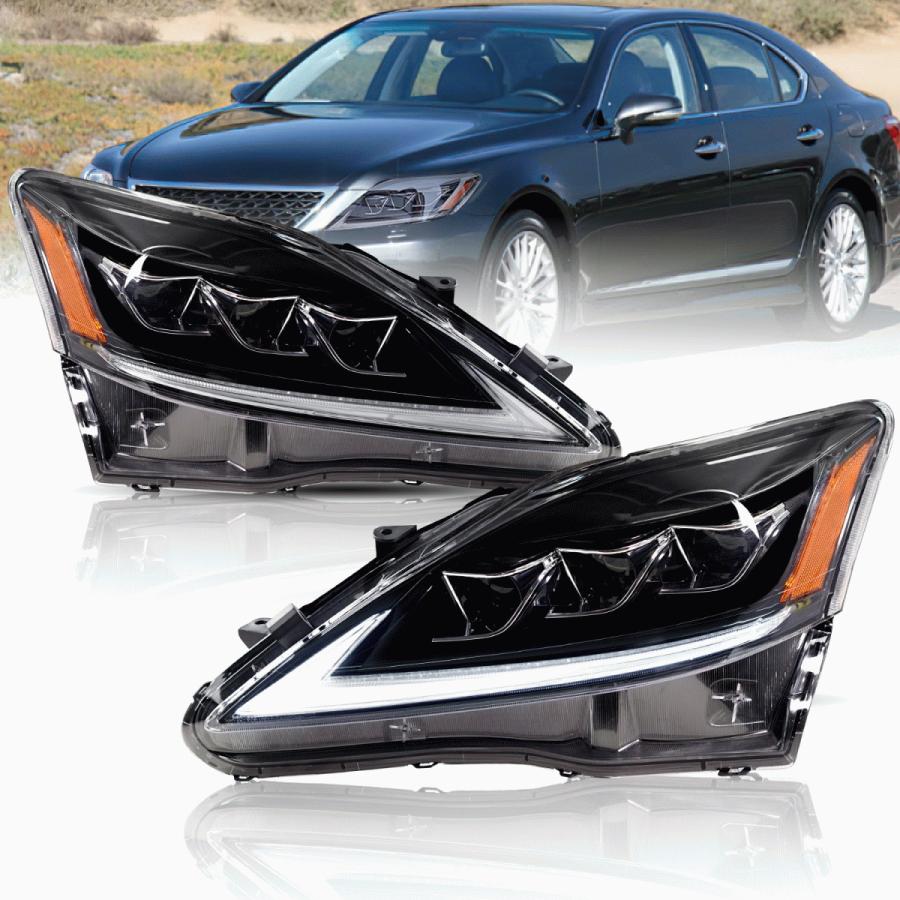 レクサス 送料無料 IS ヘッドライト IS250 IS250C IS350 ISC ISF 流れるウインカー ディライト機能 LED一体化 クリアーレンズ H17〜H24 1年保証 : 青山 ...