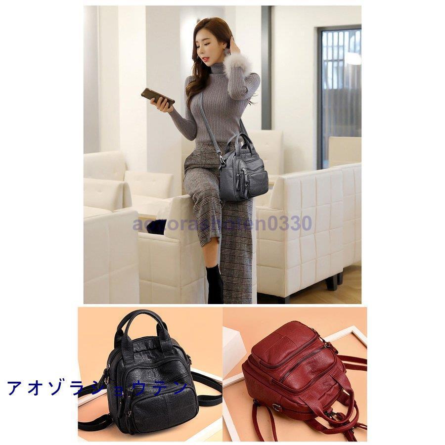 ショルダーバッグ レディース ハンドバッグ トートバッグ リュック 斜めがけ 肩掛け 小さめ ミニ 軽量 3WAY PU 合皮 鞄 かばん バッグ 通勤 通学 可愛い : アオゾラショウテン ...
