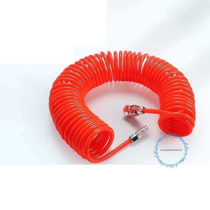 エアーホース 6m コンプレッサーホース エアーツールの接続 スパイラル状 5×8mm×6m 空気ホース 伸縮性 : アオゾラショウテン - 通販 - Yahoo!ショッピング
